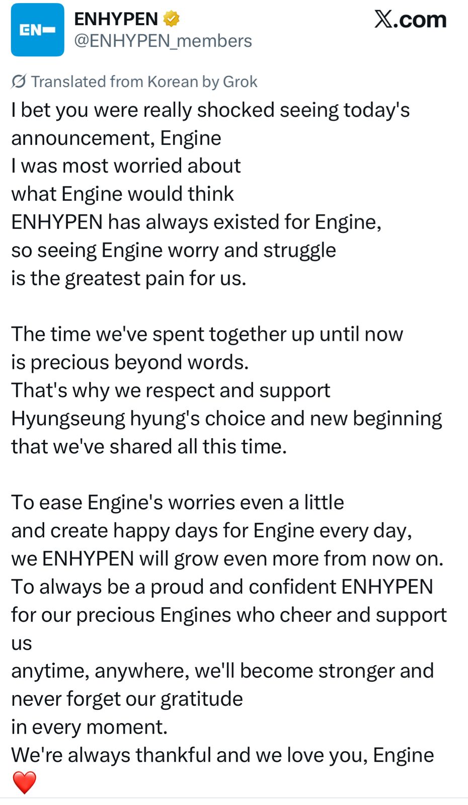 Heeseung Resmi Keluar dari ENHYPEN, Agensi Ungkap Alasan dan Rencana ...