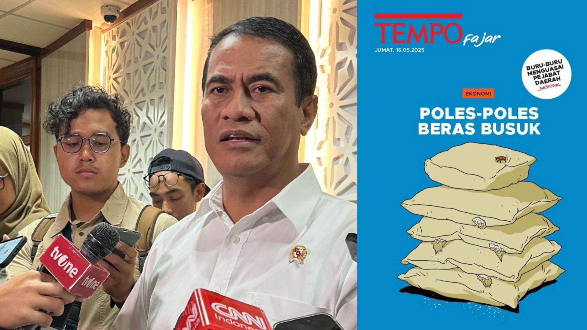 Menteri Pertanian Amran Sulaiman Gugat Tempo Rp 200 Miliar terkait Poster “Poles-Poles Beras Busuk”